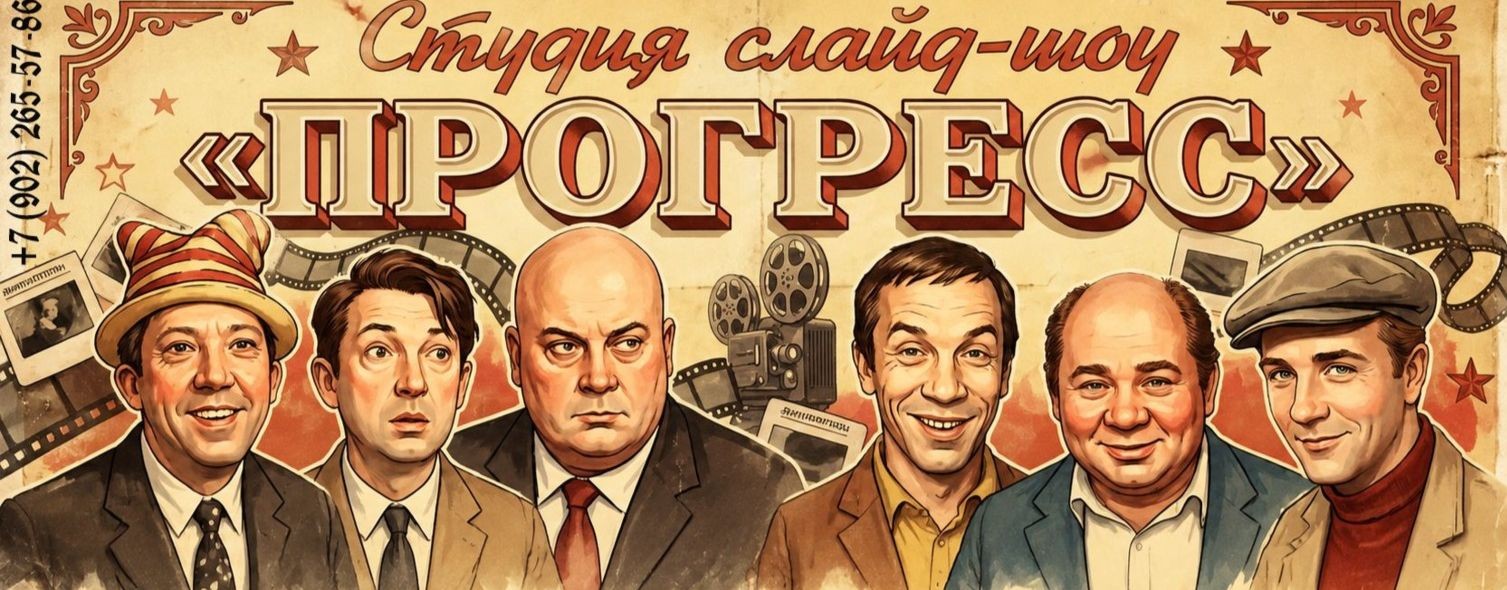 Студия «Прогресс» заказать слайд шоу поздравления