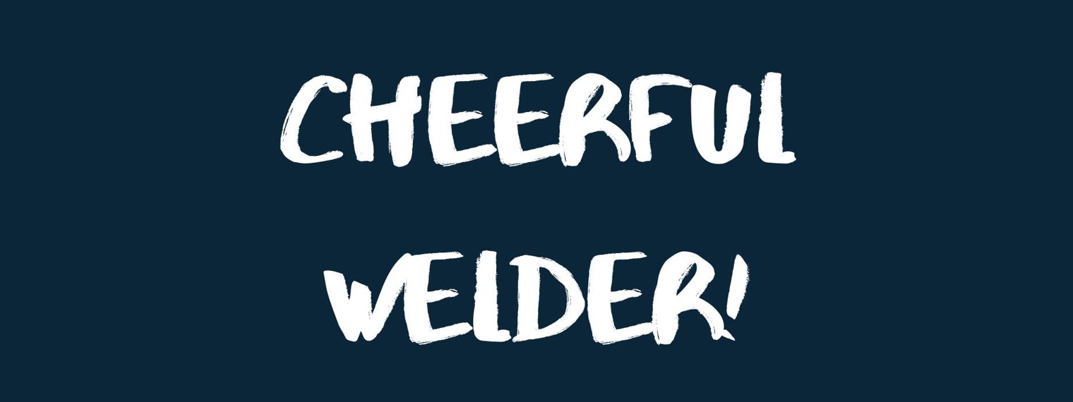 cheerful welder