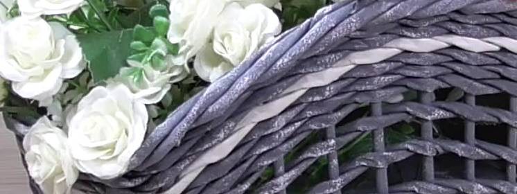 Плетение из бумажной лозы, декор