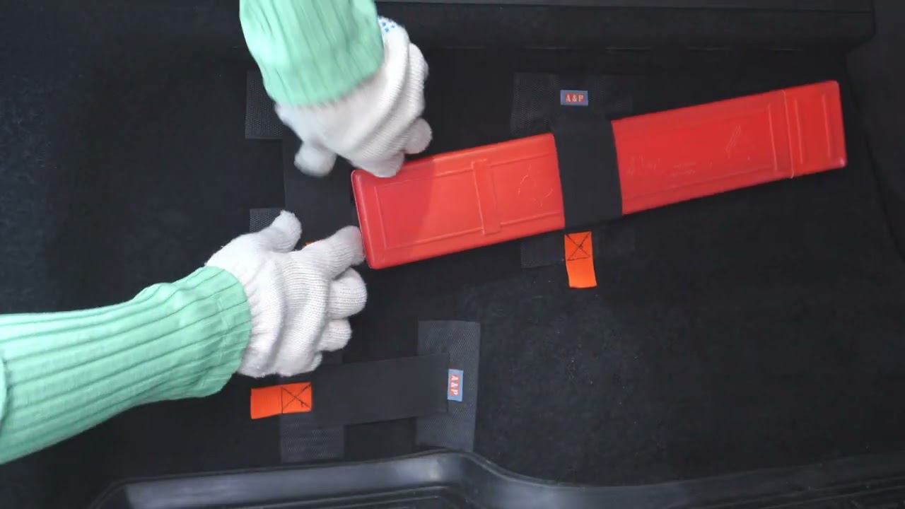 Багажный ремень "Вертикаль МИНИ" для крепления вещей в автомобиле (3шт), цвет черный. Промо-ролик.