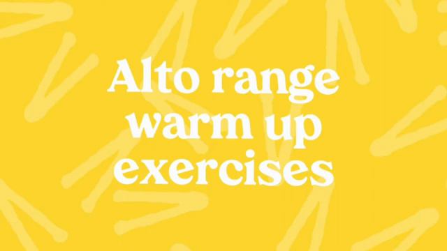 Распевка для альтов (вокальные разогревающие упражнения)