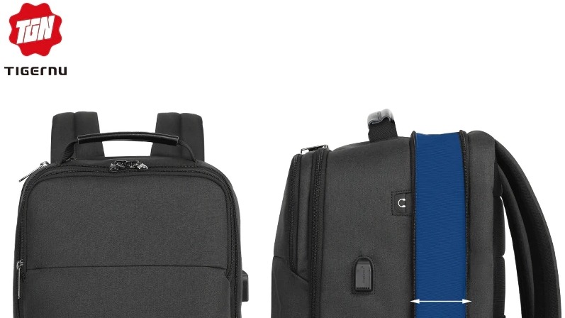 ⚡️Рюкзак, Tigernu, Расширяемый, для 15.6-19-дюймов ноутбуков, USB-зарядка, 2020❤️