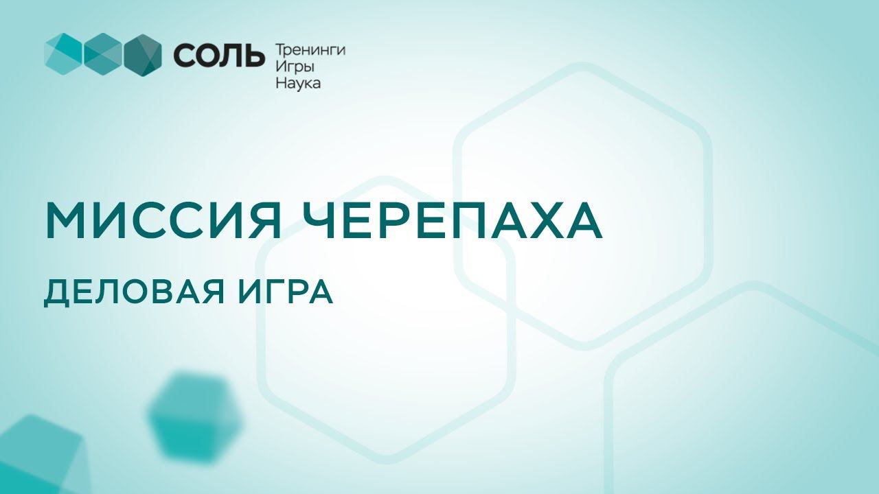 Миссия "Черепаха". Деловая игра СОЛЬ
