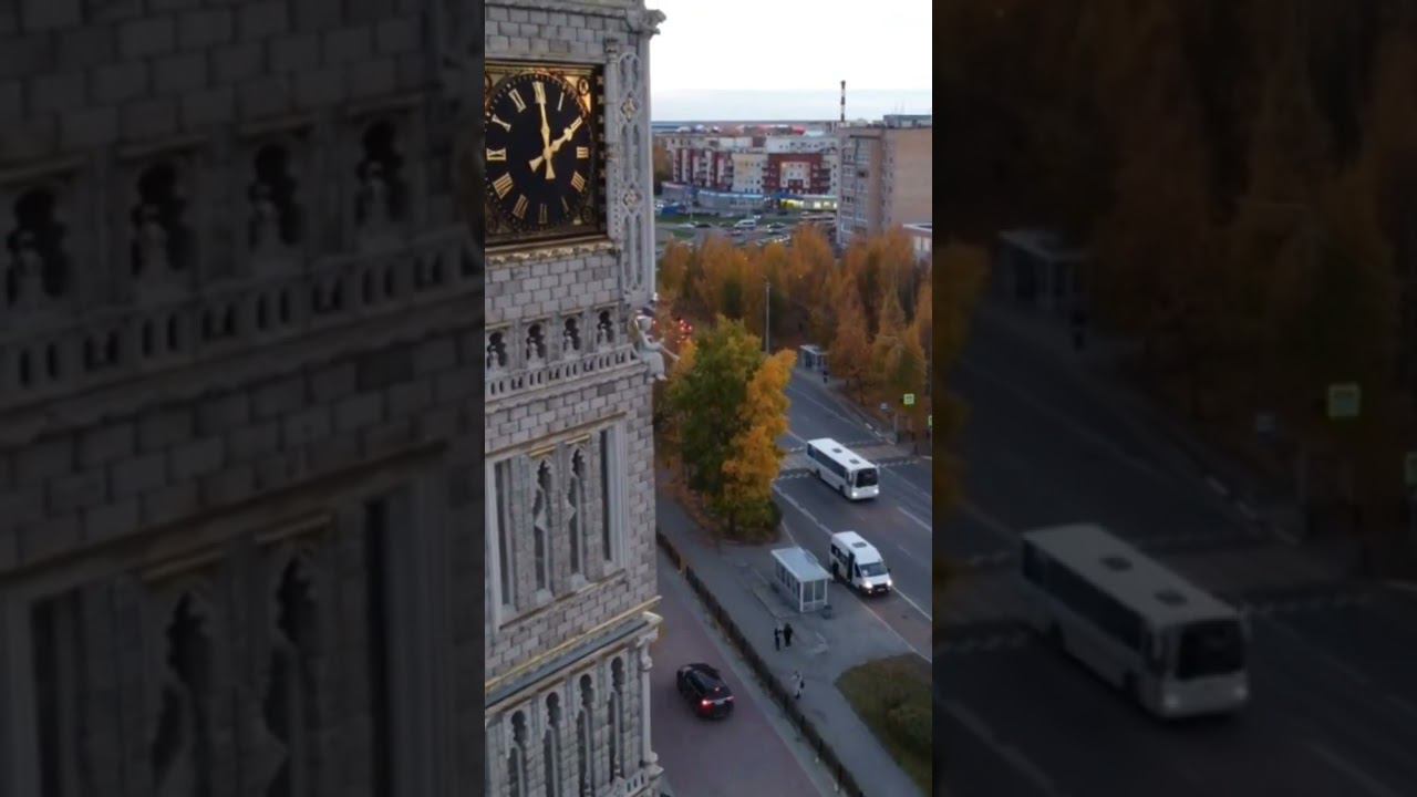 Полёт на DJI mini 2 осенний город