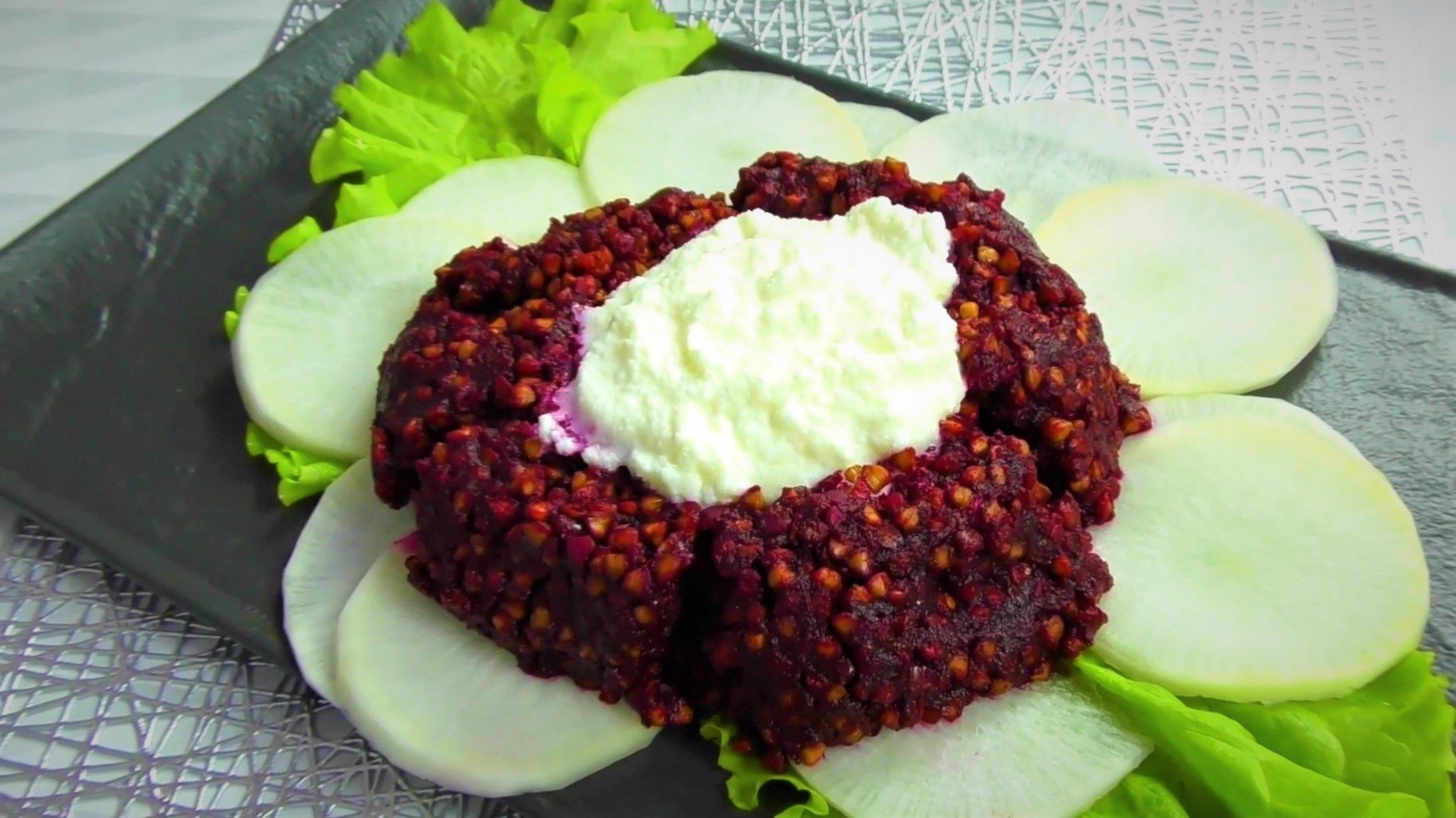 Красная гречка и белая редька - картина маслом!)).mp4