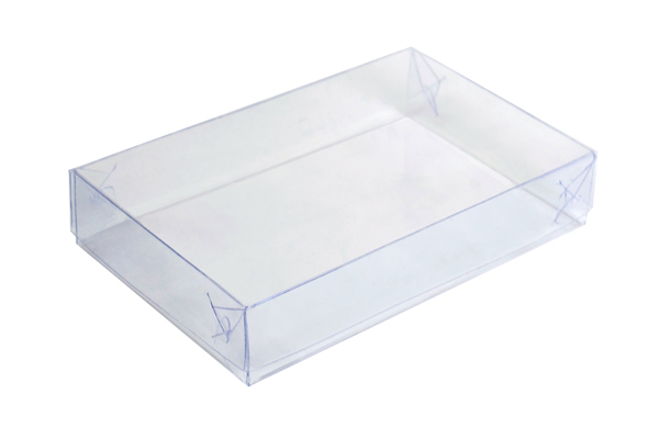 Пластиковая коробочка - дно и крышка из прозрачного ПВХ