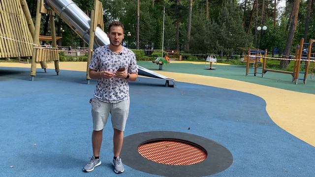 Встроенный батут Skok. Как установить уличный батут.