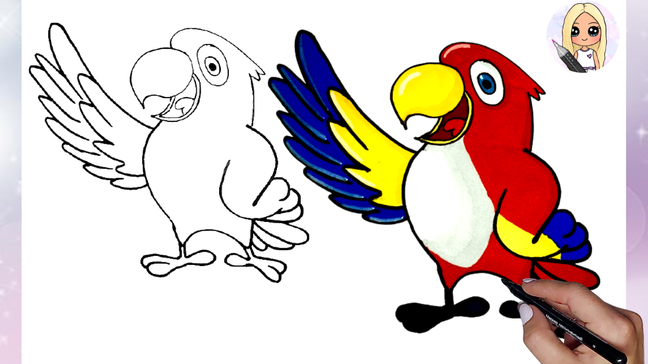 Как нарисовать попугая Ара