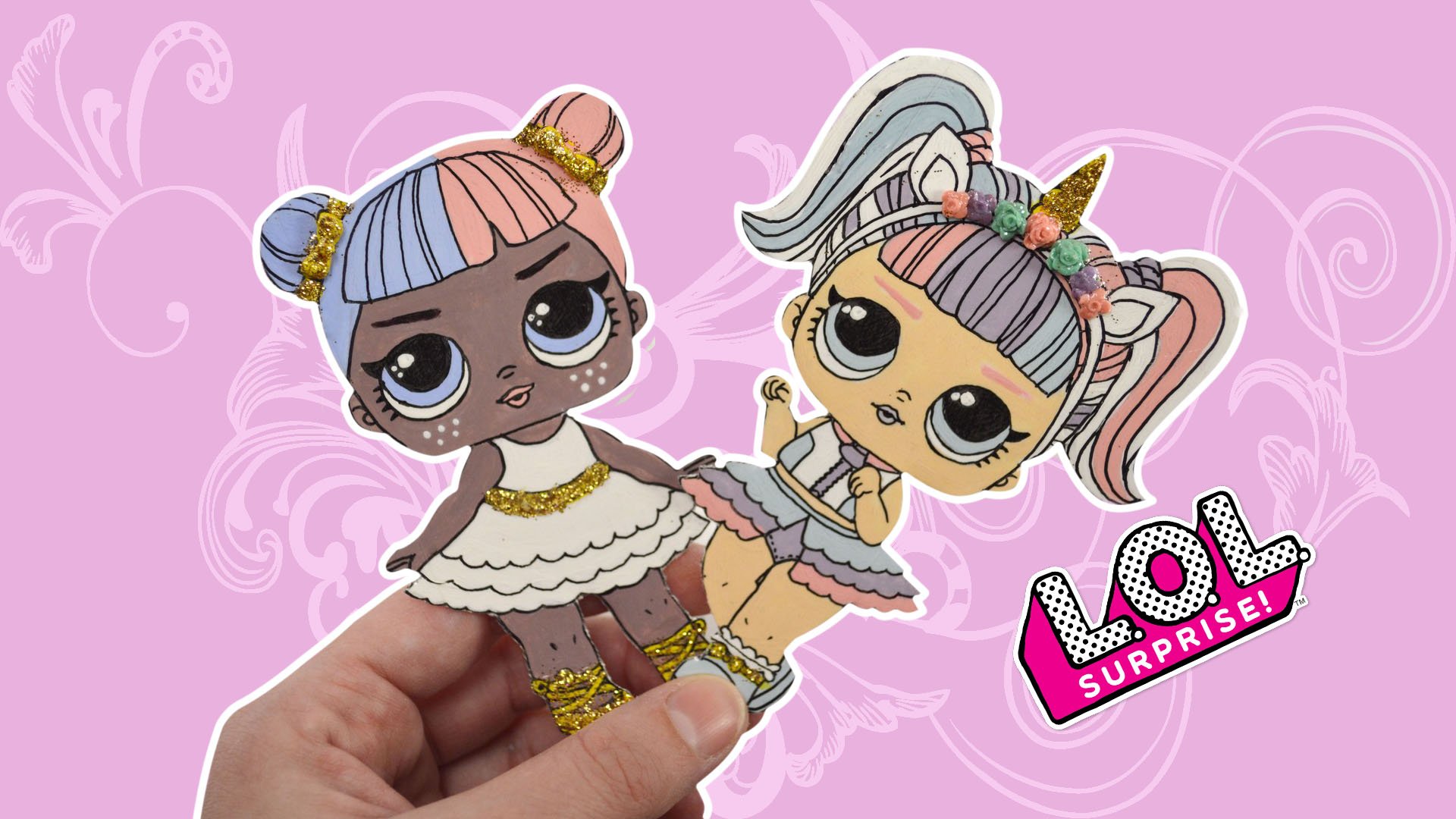 Как нарисовать бумажных кукол ЛОЛ