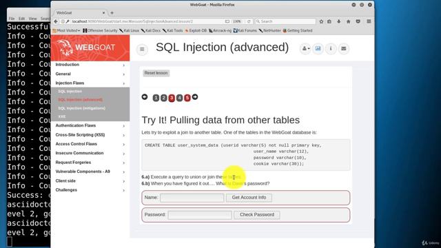 7. OWASP A1 Injection Labs Pt 2