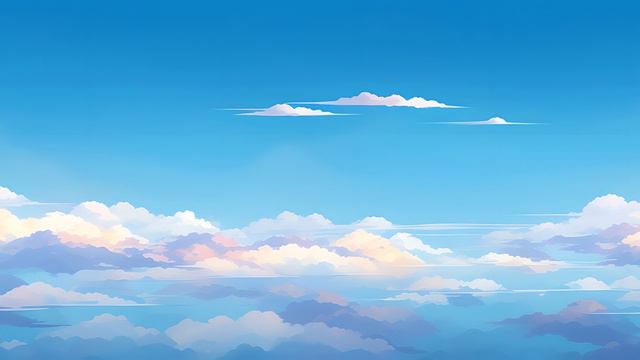 Облака в стиле Anime. loop HD