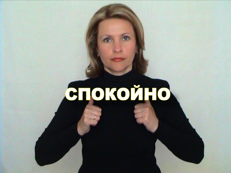 ЖЕСТОВЫЙ ЯЗЫК. СЛОВАРЬ. Спокойно