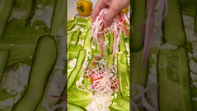 Ролл - лаваш с крабовыми палочками