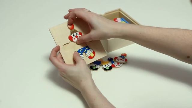 Деревянный пазл "Клоун", серия "Пазл-бокс", ТМ "Чудо-Дерево"