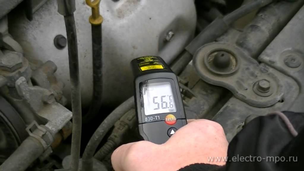 Как измерить температуру двигателя?