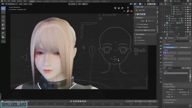 Blender Rigging Tutorial：Face Controller P1-Lips