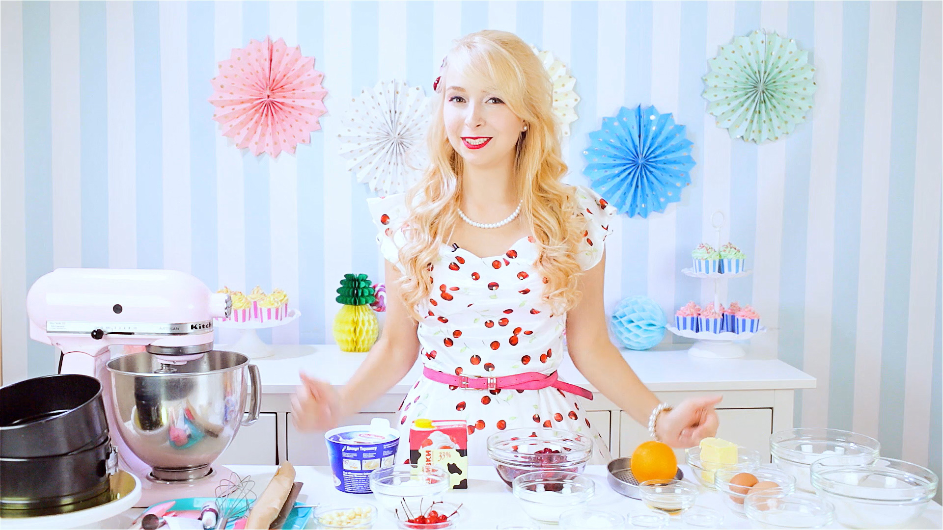 Сладкая вата 09 торт с вишней