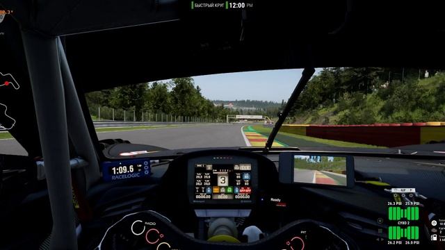 Есть прогресс - 2:22:020 в SPA | новичок в ACC | Practice | Ferrari 296 GT | Moza R5