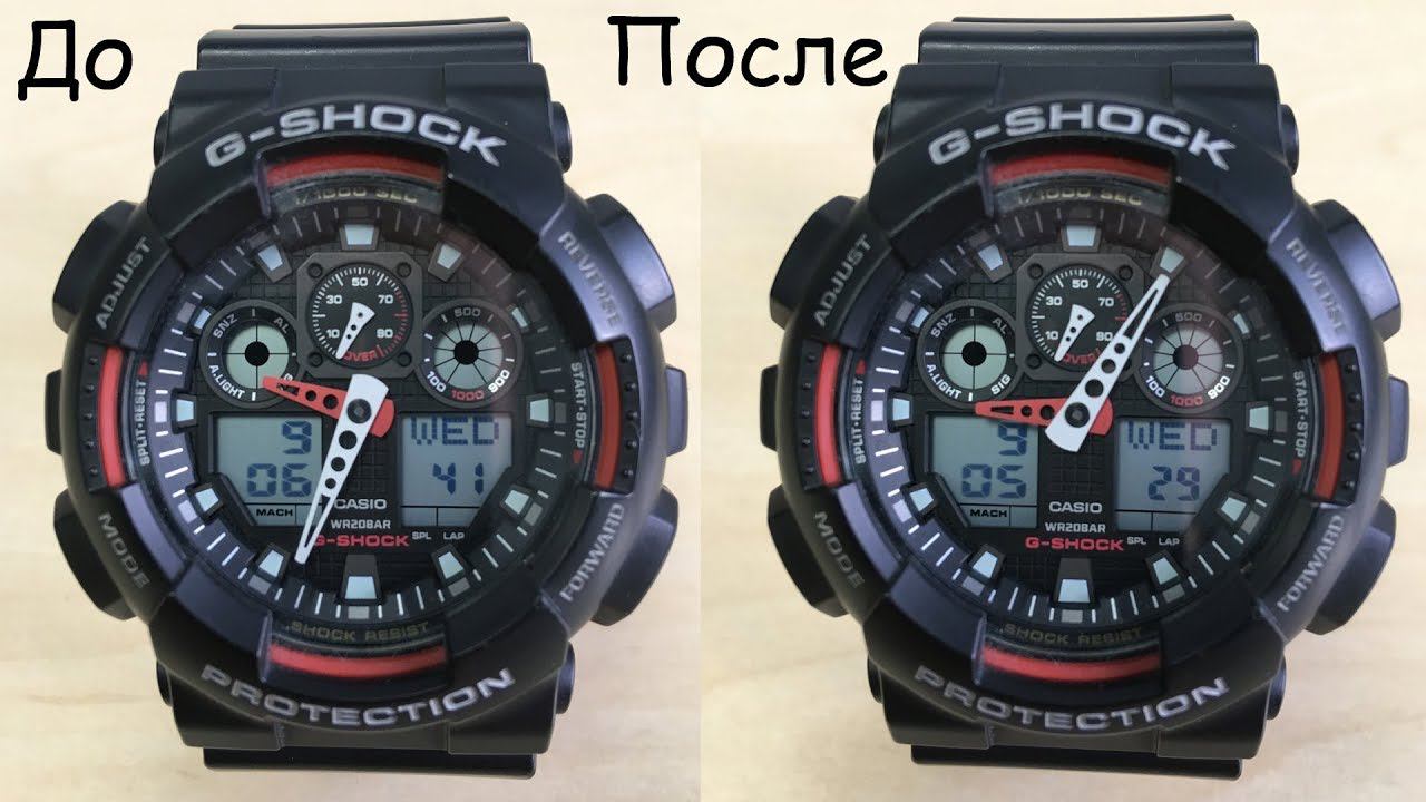 Калибровка часовой и минутной стрелки часов Casio G-Shock