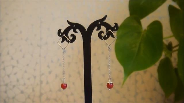 Серьги с кораллом. Украшения из натуральных камней