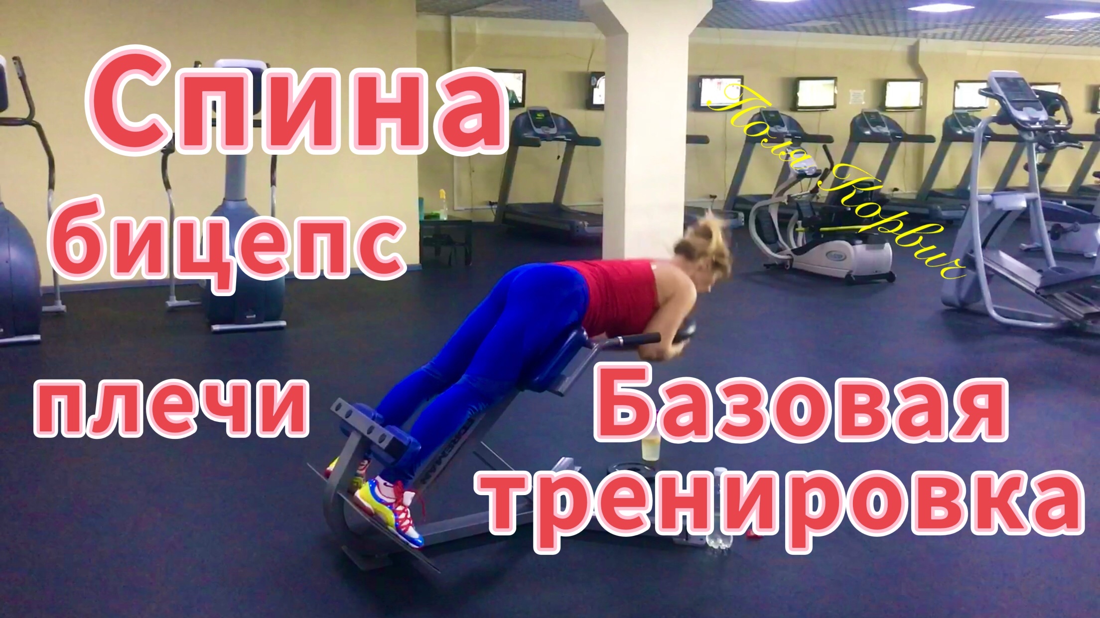 Тренировка спина, бицепс, плечи