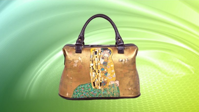 Саквояж "Золотой поцелуй Климта" Pelle-Volare