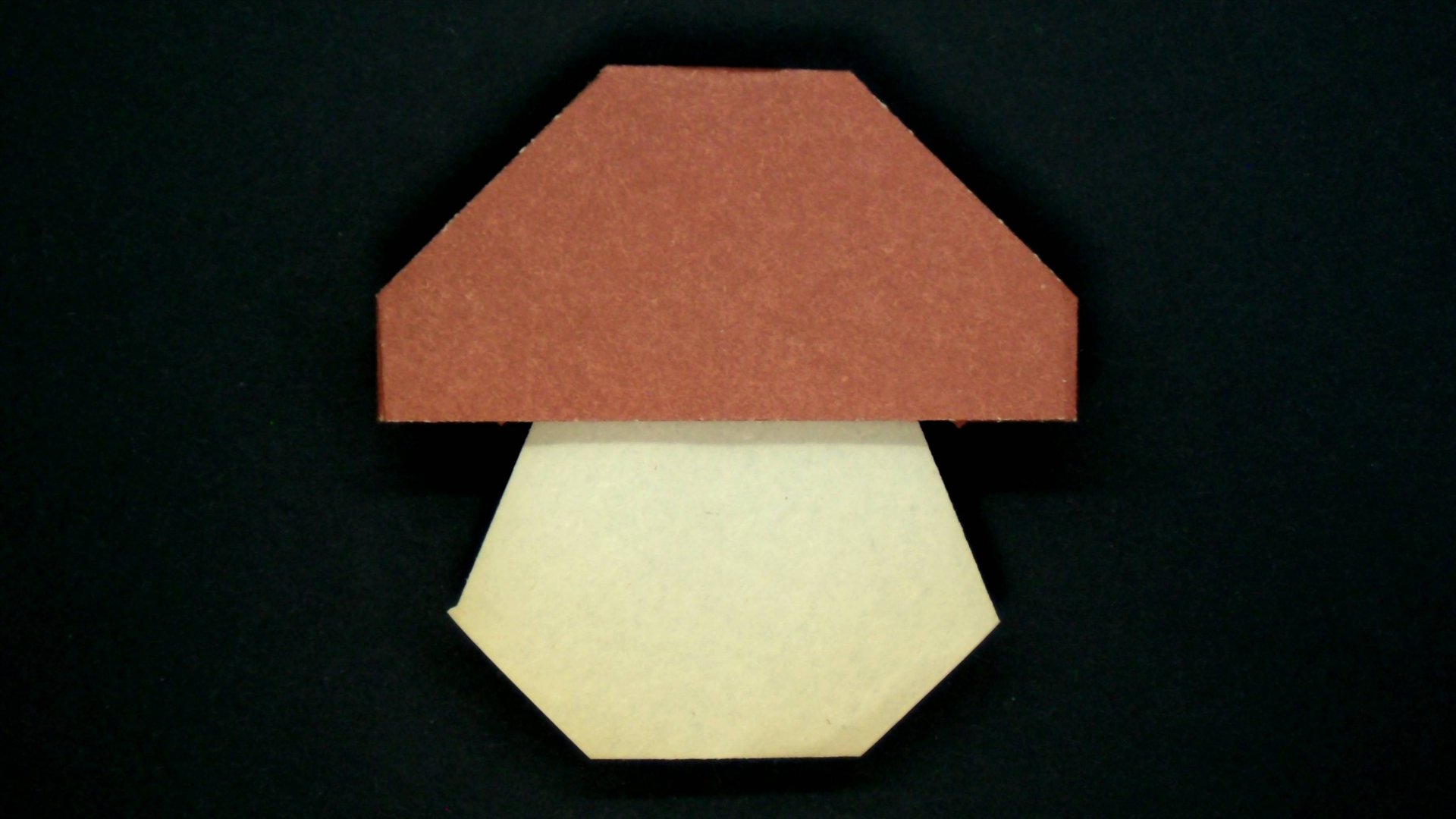 Как сделать Гриб из бумаги своими руками | Простой оригами Грибочек без клея