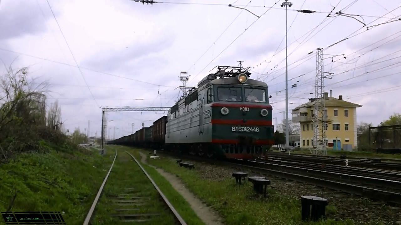 ВЛ60КП-2446 с грузовым поездом