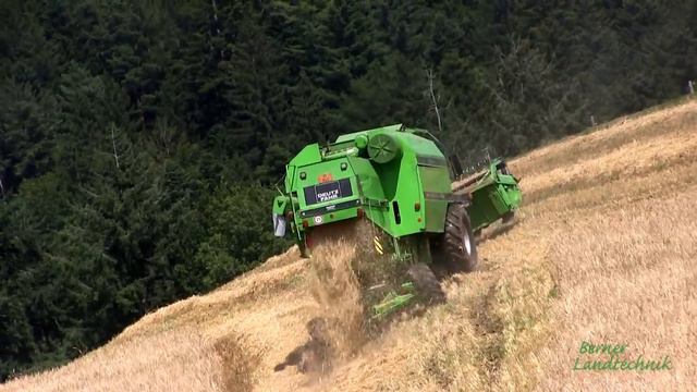 Жатка Geringhoff в действии: Уборка зерна на поле