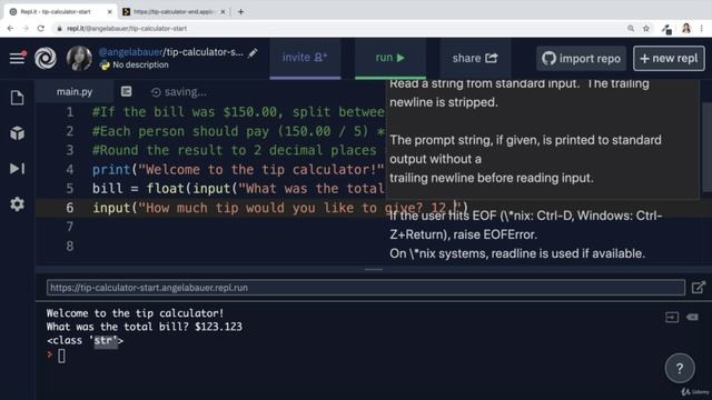 [100 Days of Python] (День 002) 024 День 2 Проект. Калькулятор чаевых