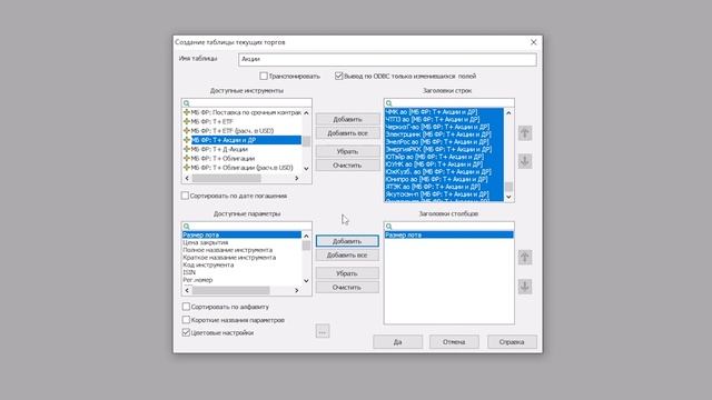 Урок 2 | Создание таблицы текущих торгов для фондового рынка