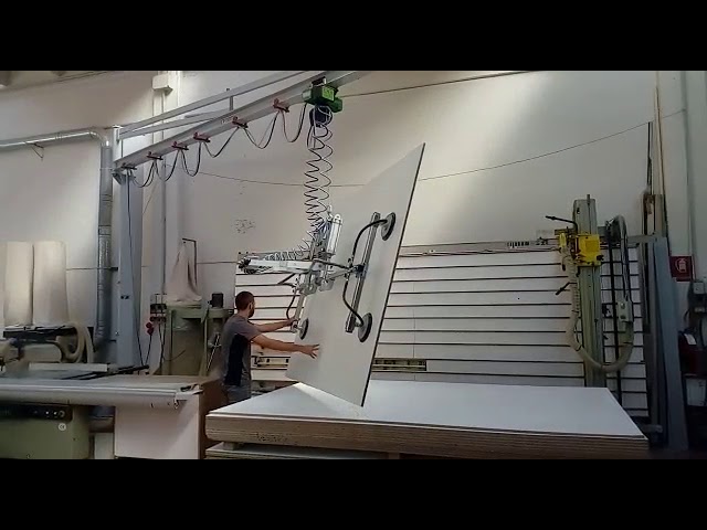 Вакуумный подъемник, кран и тельфер для перемещения ДСтП Eberle Италия