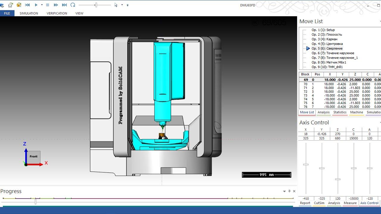 Postprocessor SolidCAM DMU 65FD