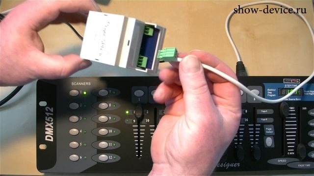 DMX сплиттер на DIN рейку трехканальный VJLight SPD-3i DMX splitter 3 channel