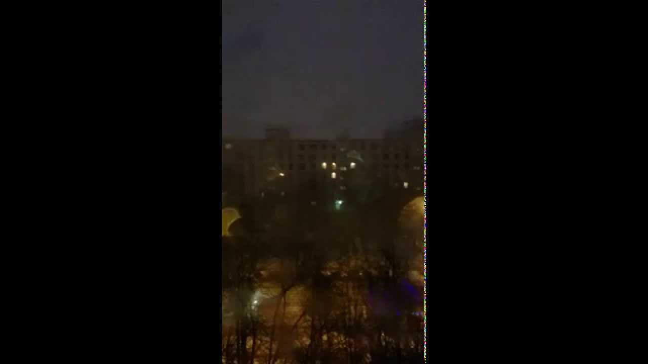 Гроза в феврале 01.02.2015 года.