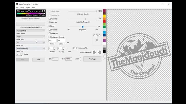 Программа SpaceControl - стандартные функции