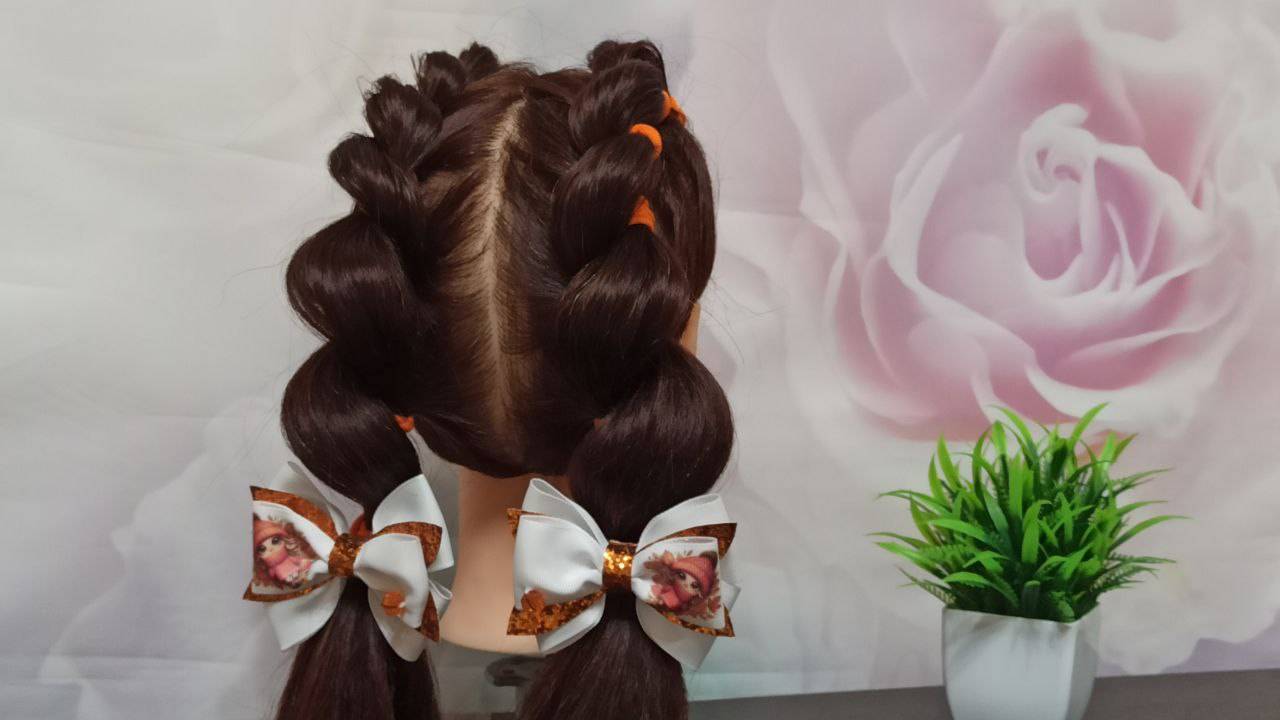 МК Осеннее вдохновение. Делаем детскую осеннюю нарядную прическу.