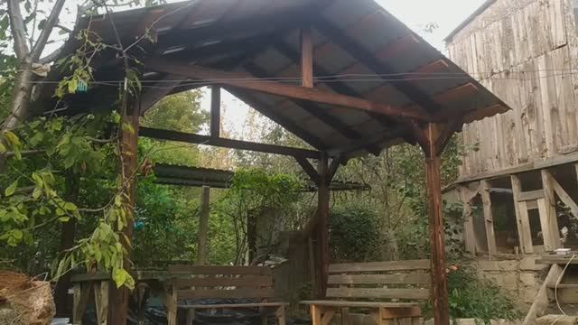 Беседка из дерева своими руками.