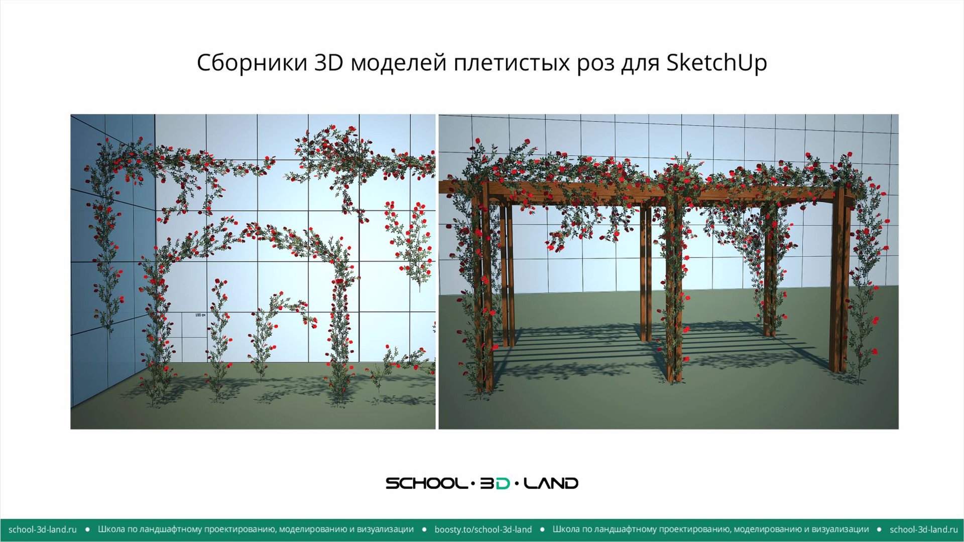 SU8. Пояснение к сборникам с плетистыми розами для программы SketchUp
