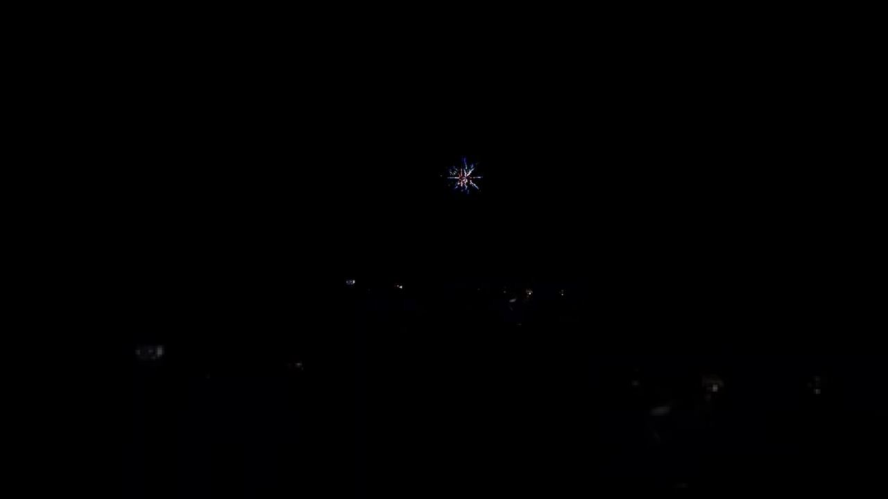 Лазерное шоу на деревьях