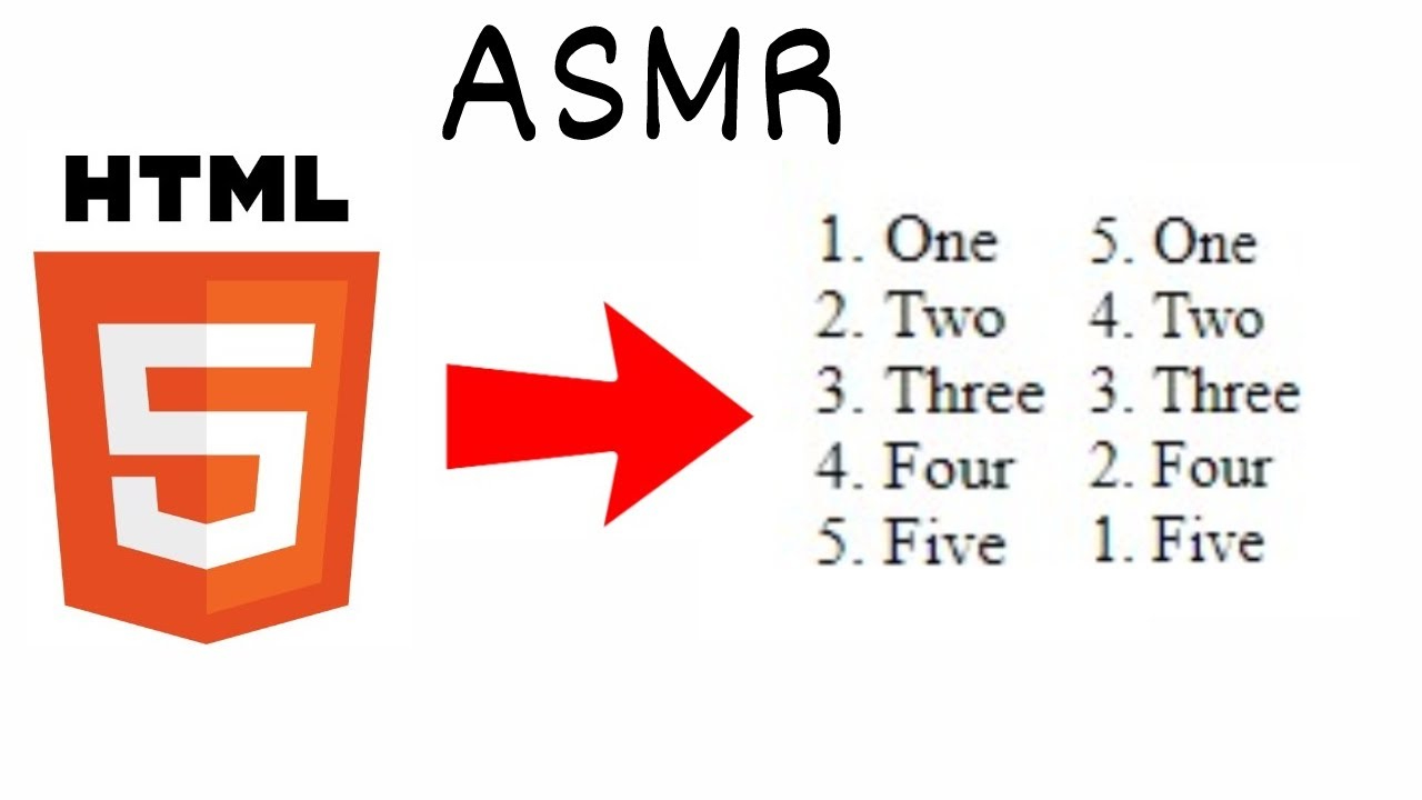 ASMR - программирование | как добавить нумерованный список на сайт?