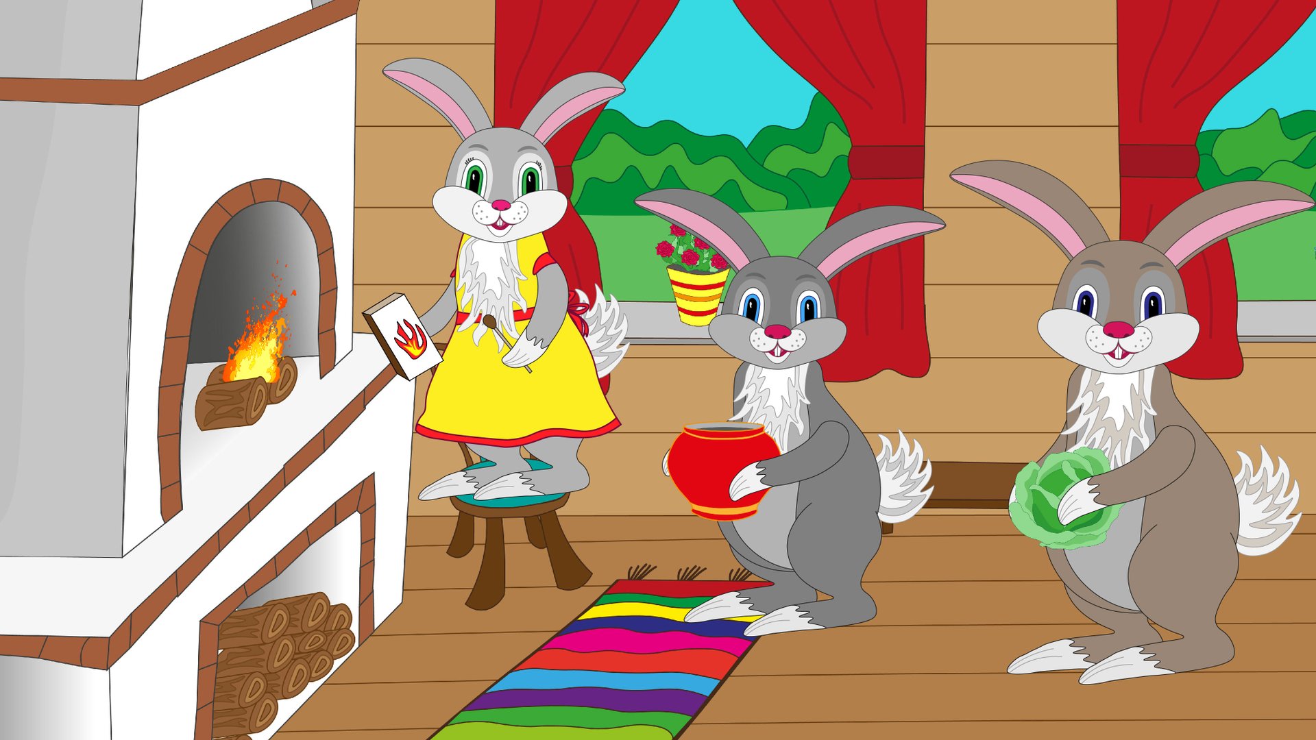 ОЗОРНЫЕ ЗАЙЧАТА. Познавательный мультфильм о пожарной безопасности