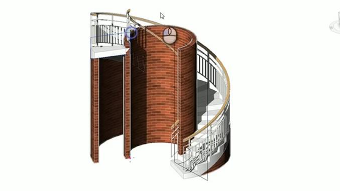 Revit: Walls and stairs (как подрезать стену по радиусу)