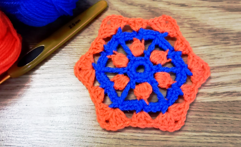 Шестиугольный МОТИВ крючком. Мастер-класс и схема