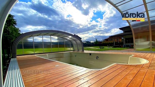 Павильон для бассейна Prestige Сотовый поликарбонат. Цвет профиля Серебро