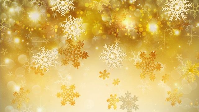 Новогодний желтый фон - футажи для монтажа | Новогодний футаж Новый год 2026.