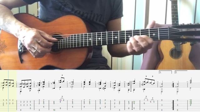 Семиструнная гитара - Вниз по матушке по Волге