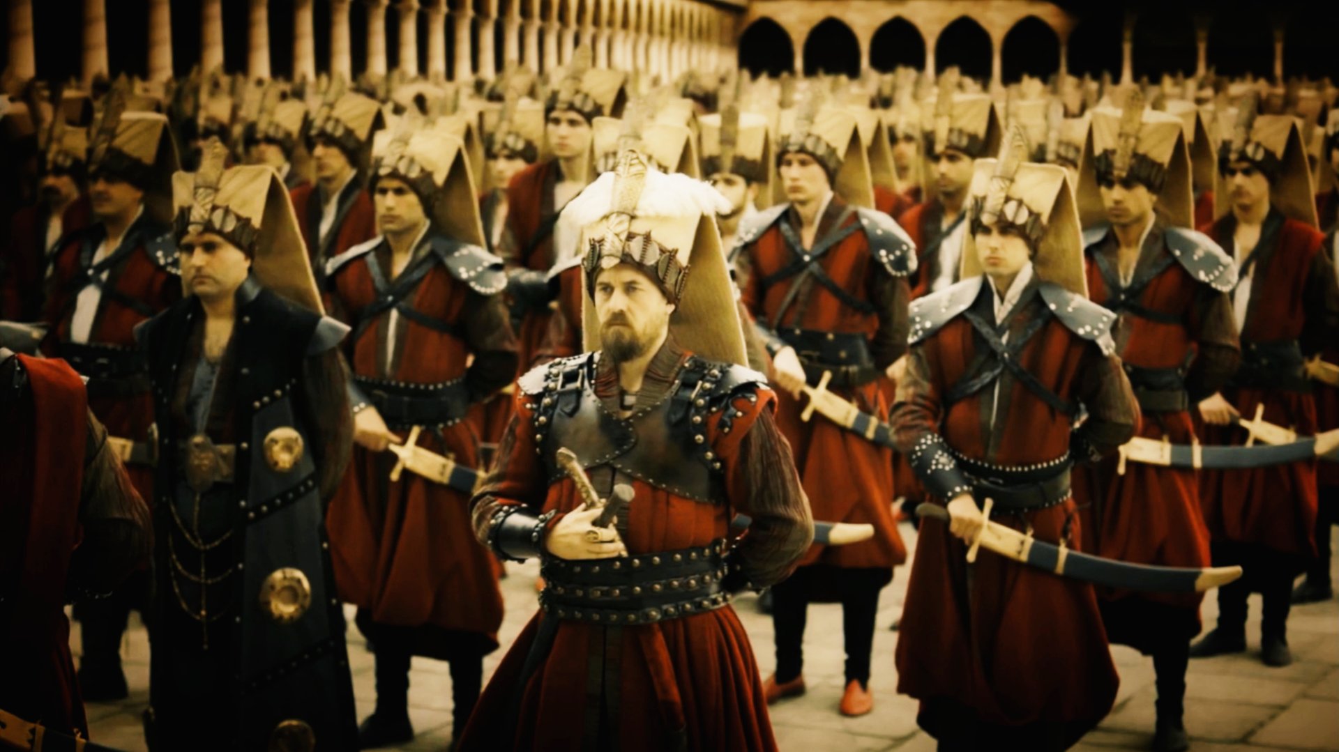 Османские воины со славянскими и европейскими лицами. Янычары.