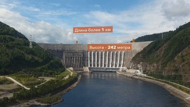 На Саяно-Шушенской ГЭС появилась  самая большая в мире надпись с названием страны