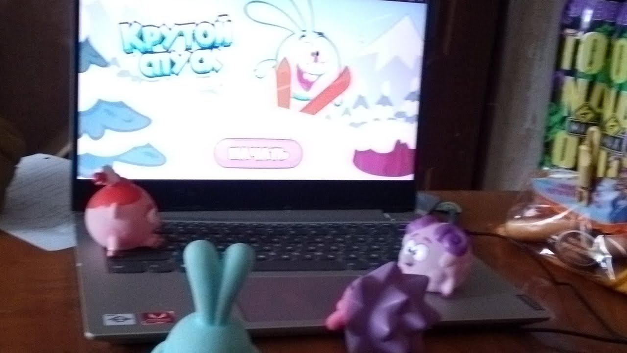 Смешарики Play. Серия 1. Игра Крутой Спуск